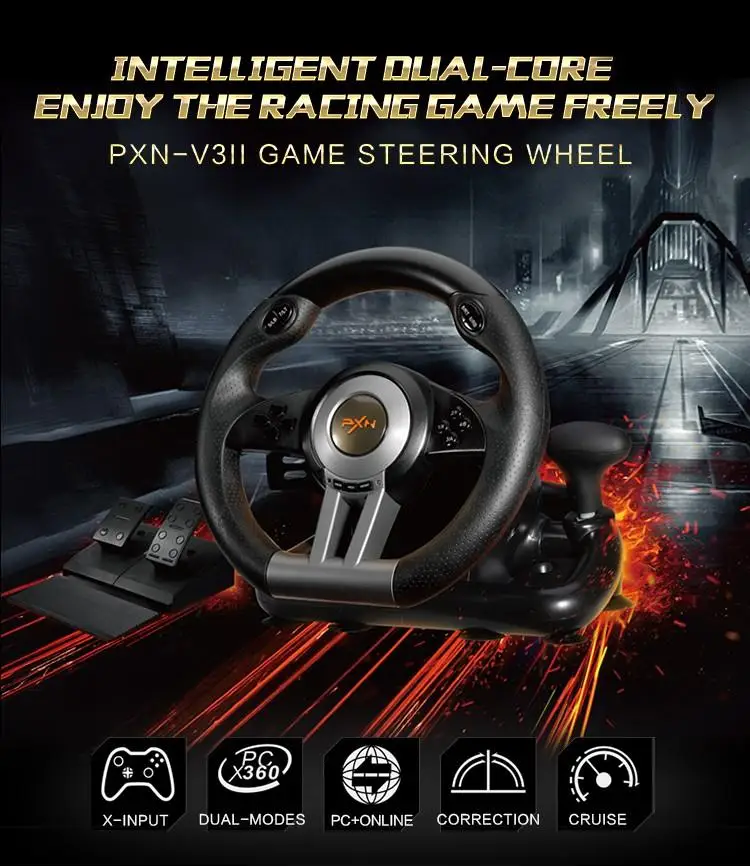 Sundi Programmable Pxn V3ii Simulator Racing Game Gaming Steering Wheel ...
