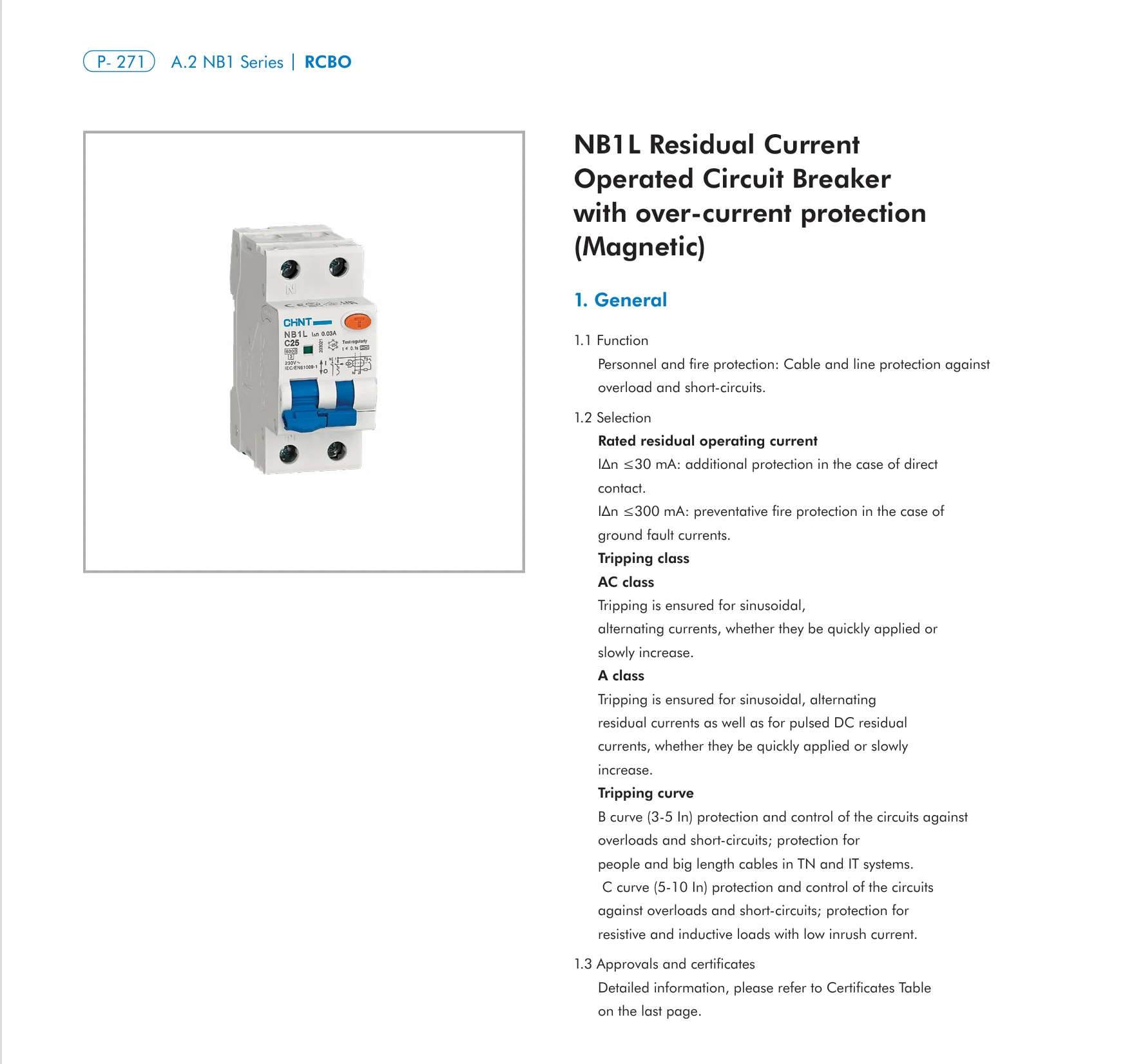 Chint 50A 63A Electromagnetic Leakage Protection Circuit Breaker Miniature NB1L-63 1P + N Switch ...