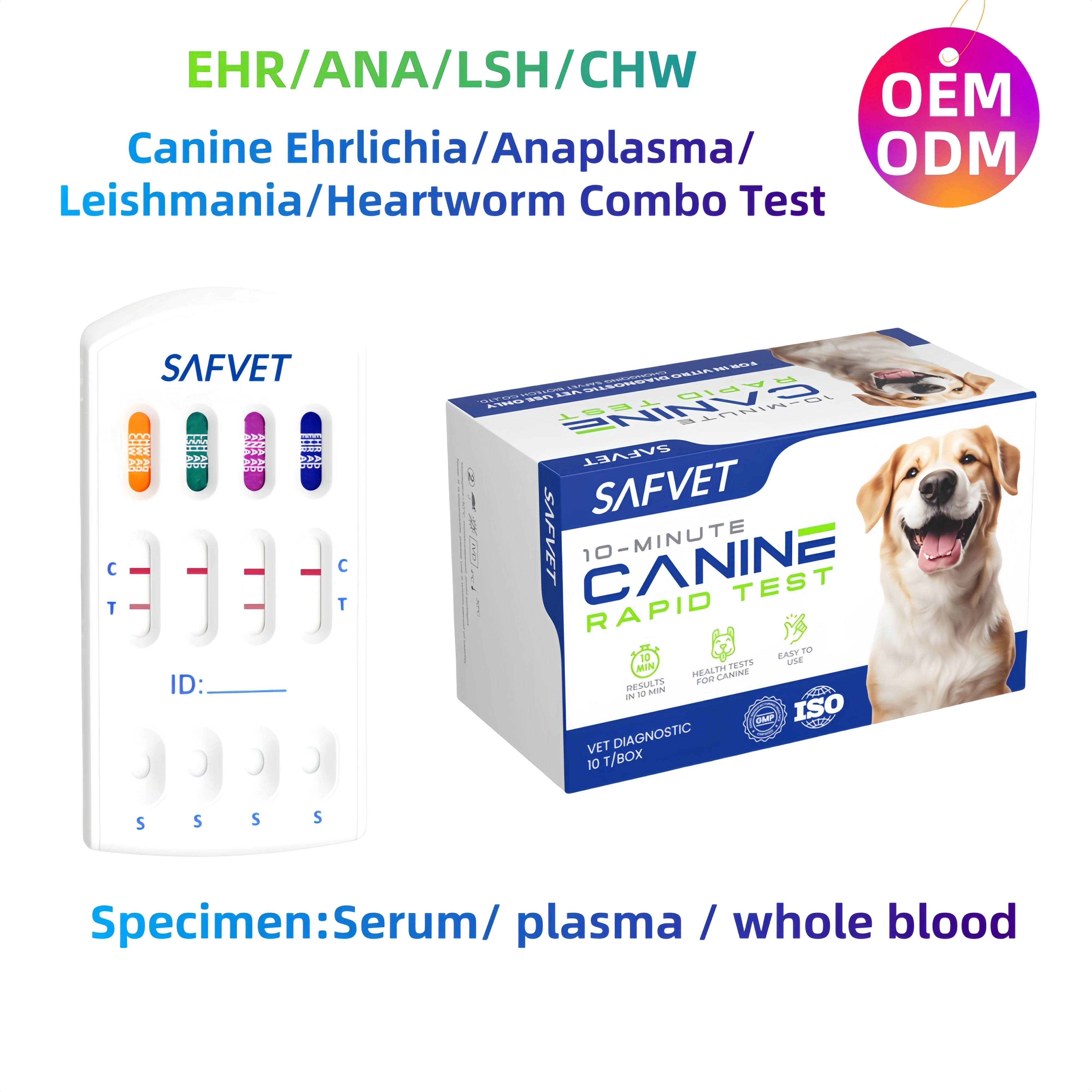 Canine Kit Leishmania Dirofilaria Erhlichia Chw Ag Anaplasma Ab E.Canis ...