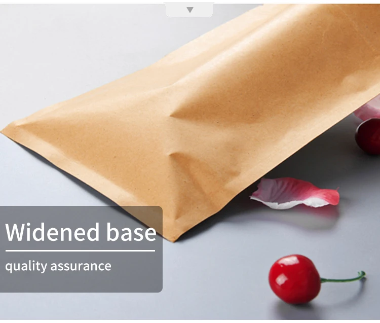Brown Kraft Paper Flat Zip Lock Pouches Bags With Aluminum Plating Food ...