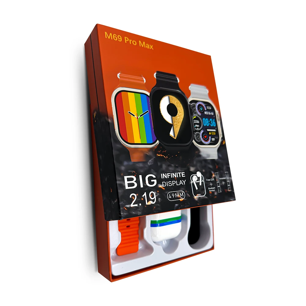 2024 M69 Pro Max Smart Watches Fashion With Earphones 2 In 1 ...