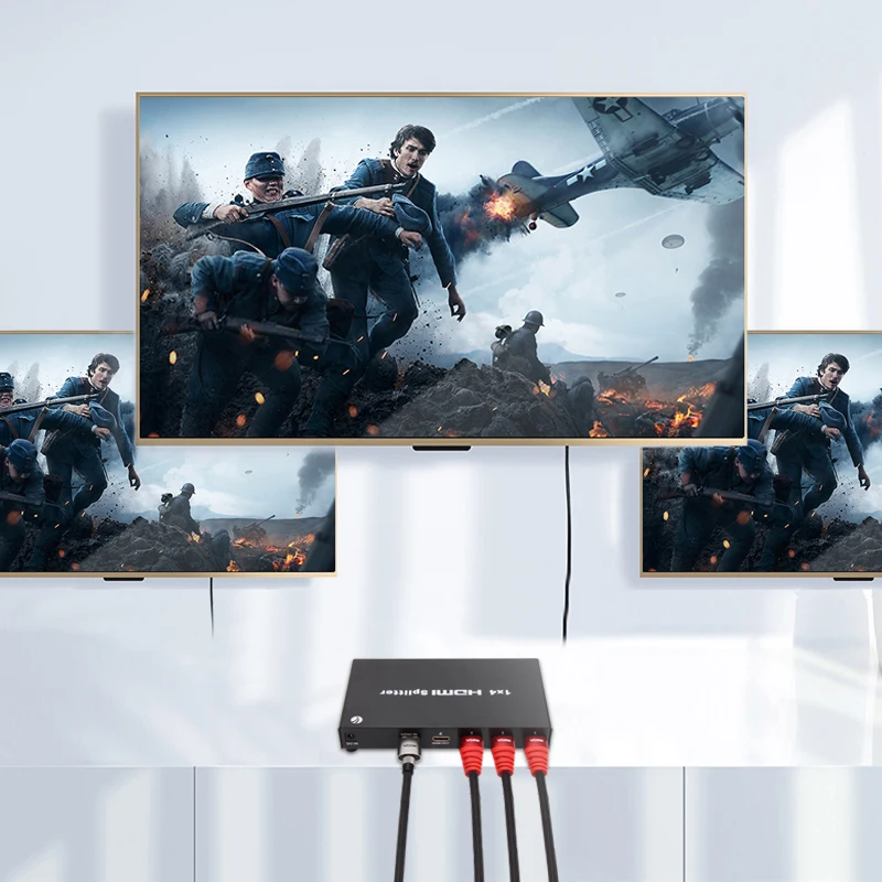 Vcom 4 Way Computer Monitor Audio Video Splitter 10.2gbps Fhd 1080p 3d ...