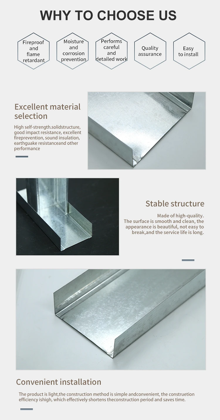Modern Design Beams Light Steel Keel Profile Furring Channel Ceiling ...