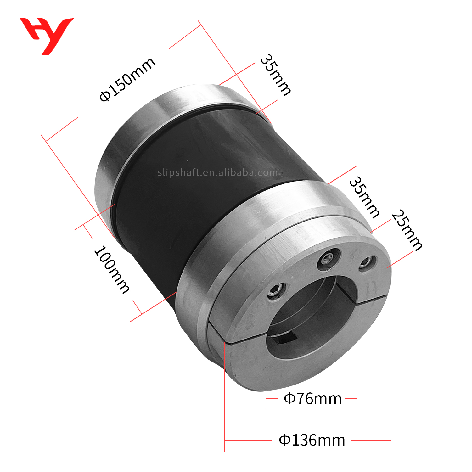 3 Inch to 6 Inch Core Adapter - Expandable Air Bushings