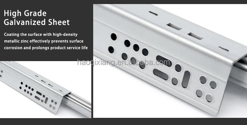 Yabely Synchronous Extension Undermount Slide Concealed Drawer Slide ...