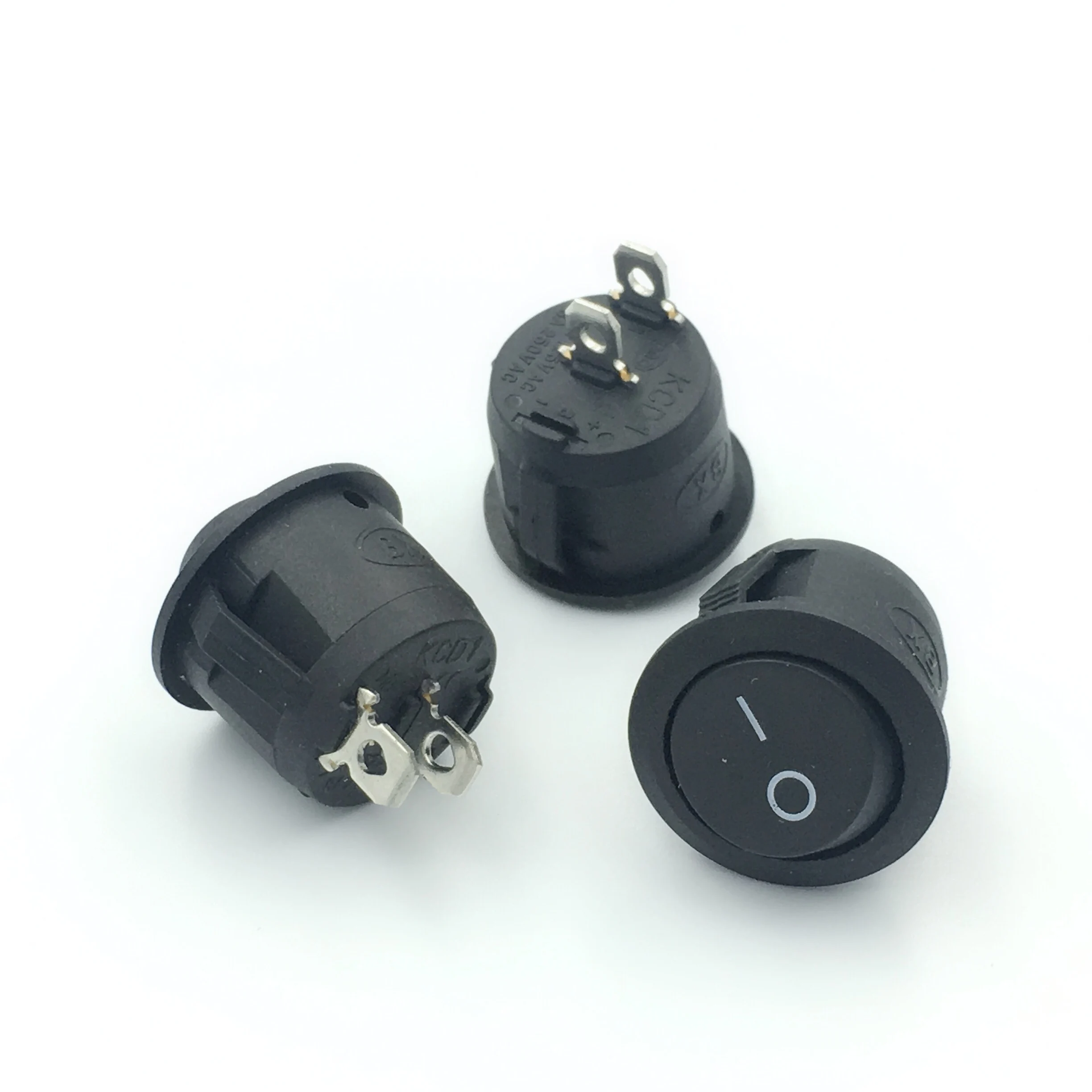 mini round rocker switch on off power switches 2 gear 2Pin black ...