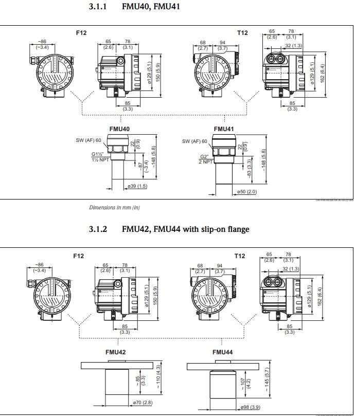 E+h Endress Hauser Prosonic M Fmu40/41/42/43/44 Ultrasonic Sensor ...