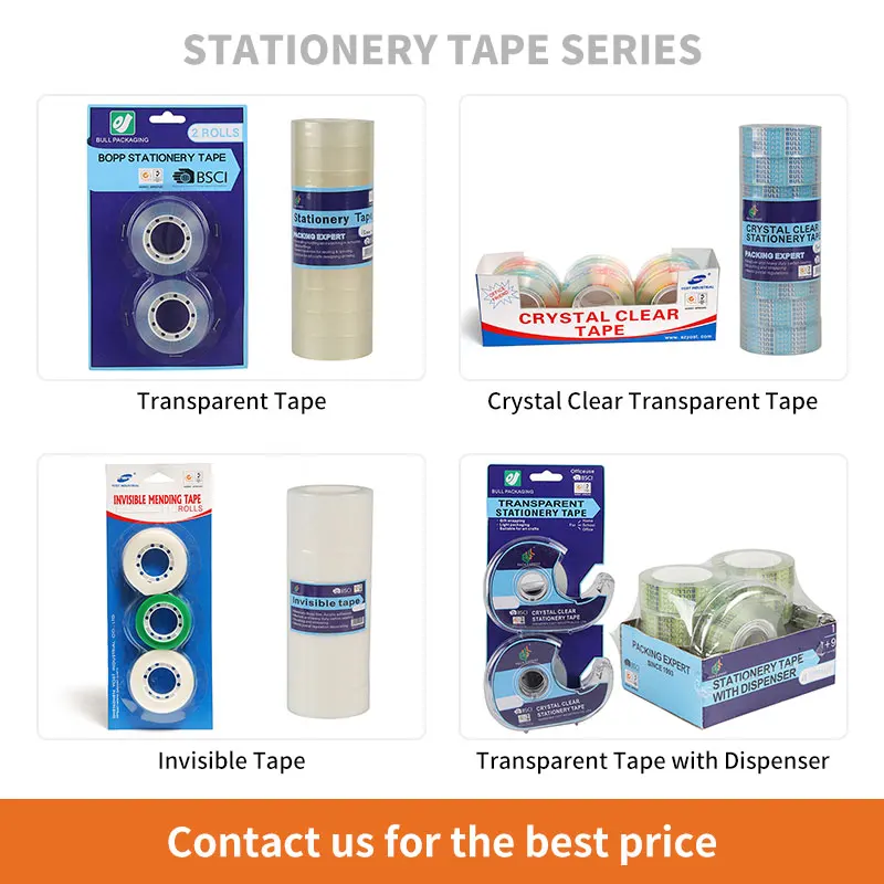 Custom Opp Stationery Tape 12mm 15mm 18mm 3/4 Inch Sticky Tape Clear ...
