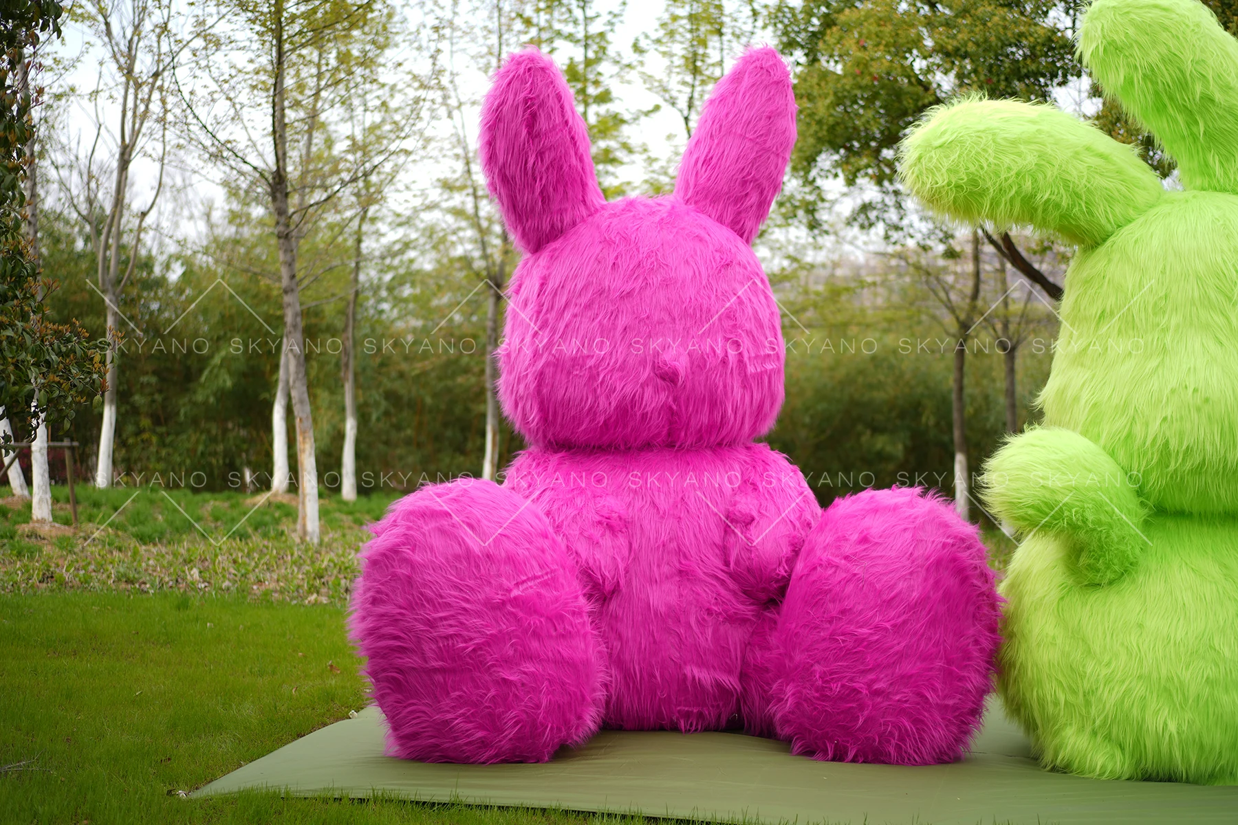 Custom Large Inflatable Plush Rabbit Model Advertising Holiday ...