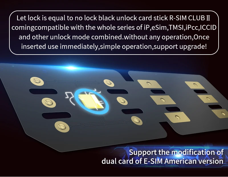 Mobile Rsim R-SIM CLUB Rsim Club 2 for 15 Series Mobile signal RSIM Unlock Sim Card Dual-chip ...