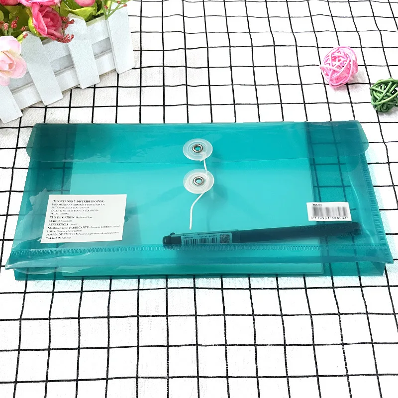 Eight-sided Wrapped Rope File Bag Pp Transparent A6 Wrapped Rope ...