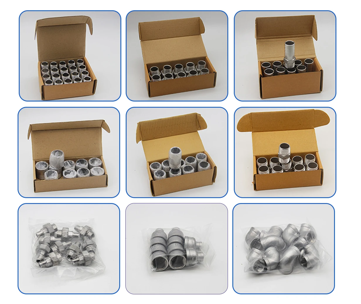 Stainless Steel 304 Hexagonal Pagoda Inner Thread Skin Pipe Joint Fire ...