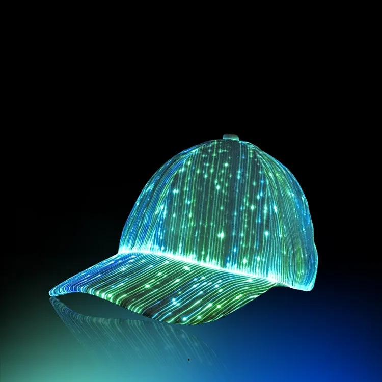 Rechargeable RGB Colors Flash Neon Led Light Luminous Baseball Cap for ...