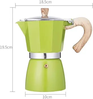 Stovetop Espresso Maker Moka Pot 3 Cup 5oz Green Coffee Maker| Stove ...