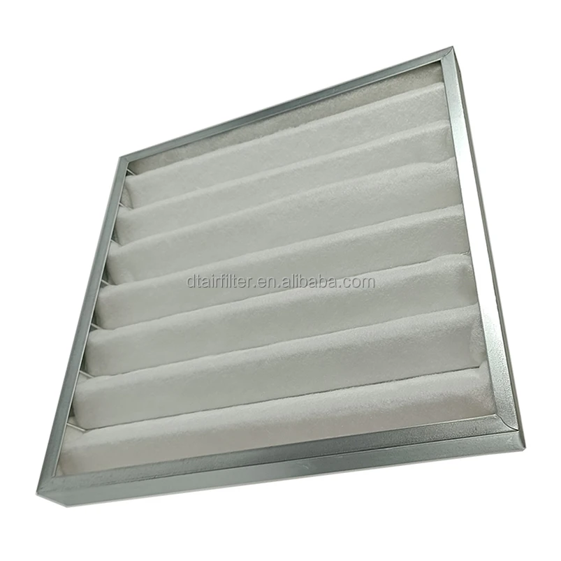Aluminum Frame Galvanized Sheet Folding Plate Filter Industrial Primary ...