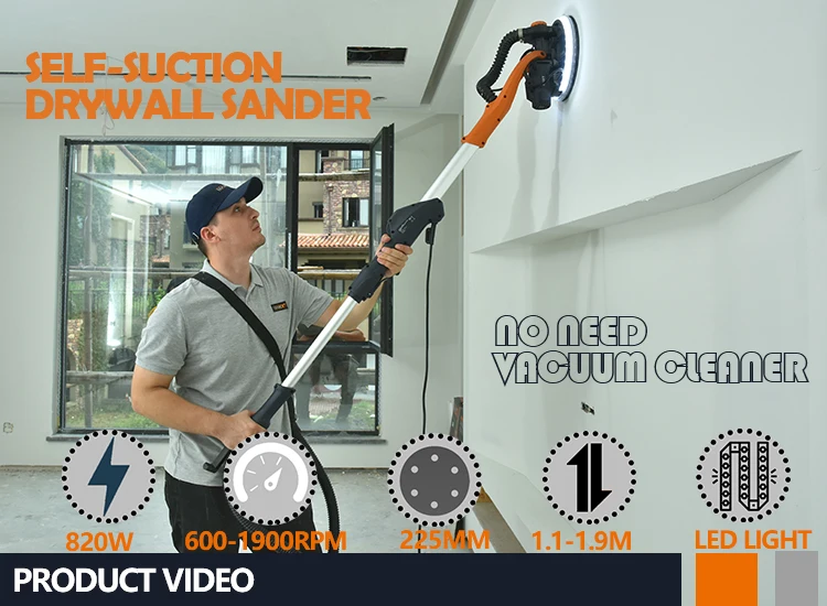 Burley 820W Electric Drywall Sander - Powerful & Versatile