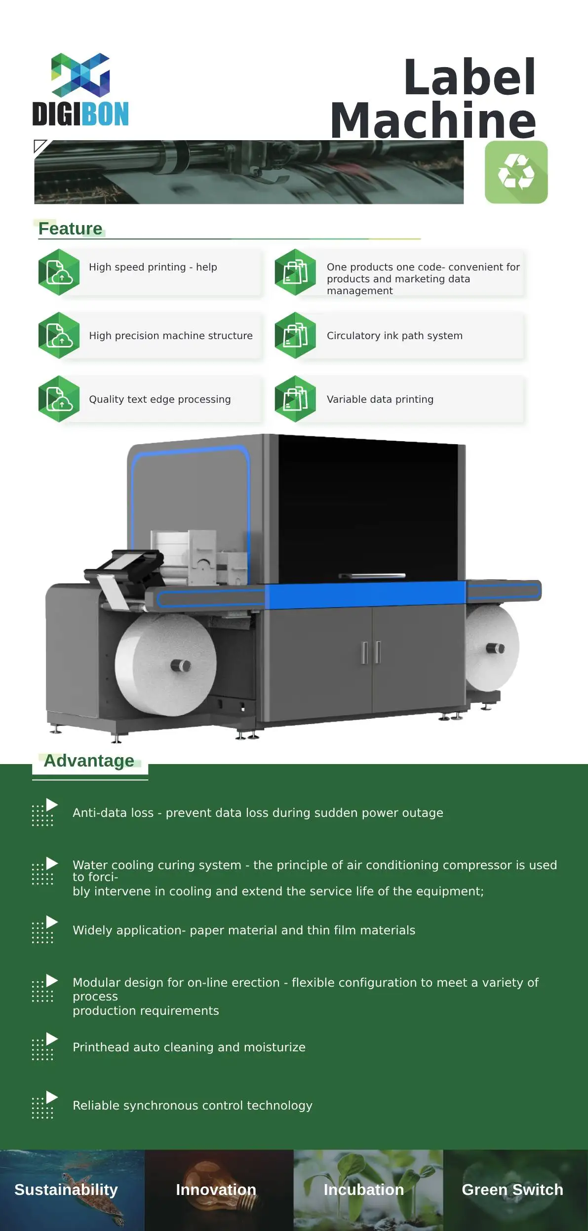 Digital Sticker Print Labels Machine Roll to Roll Printer