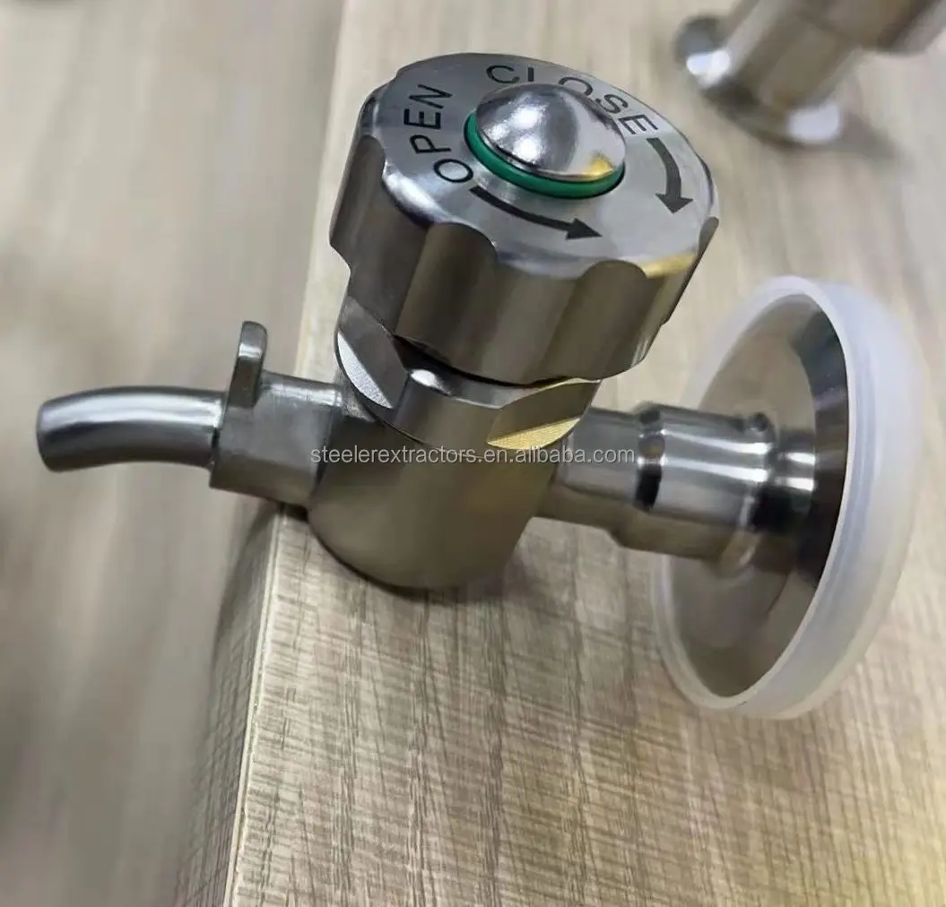 SUS304 Sanitary Manual Beer Sampling Valve Spiral Type with Tri-Clamp ...