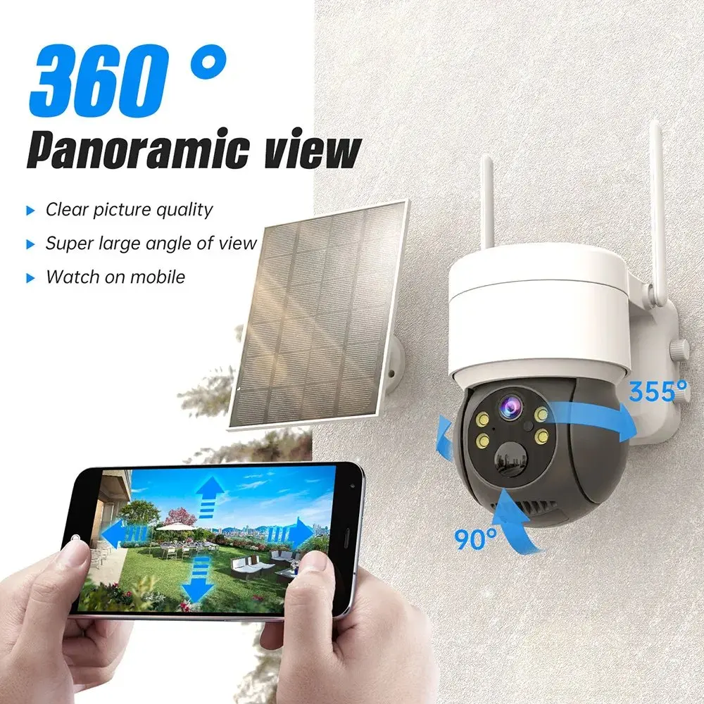 Network Camera Panoramic Wifi 360 5g 2k Ip 360eyes Sans Fil Degree Ptz Security Wireless De ...