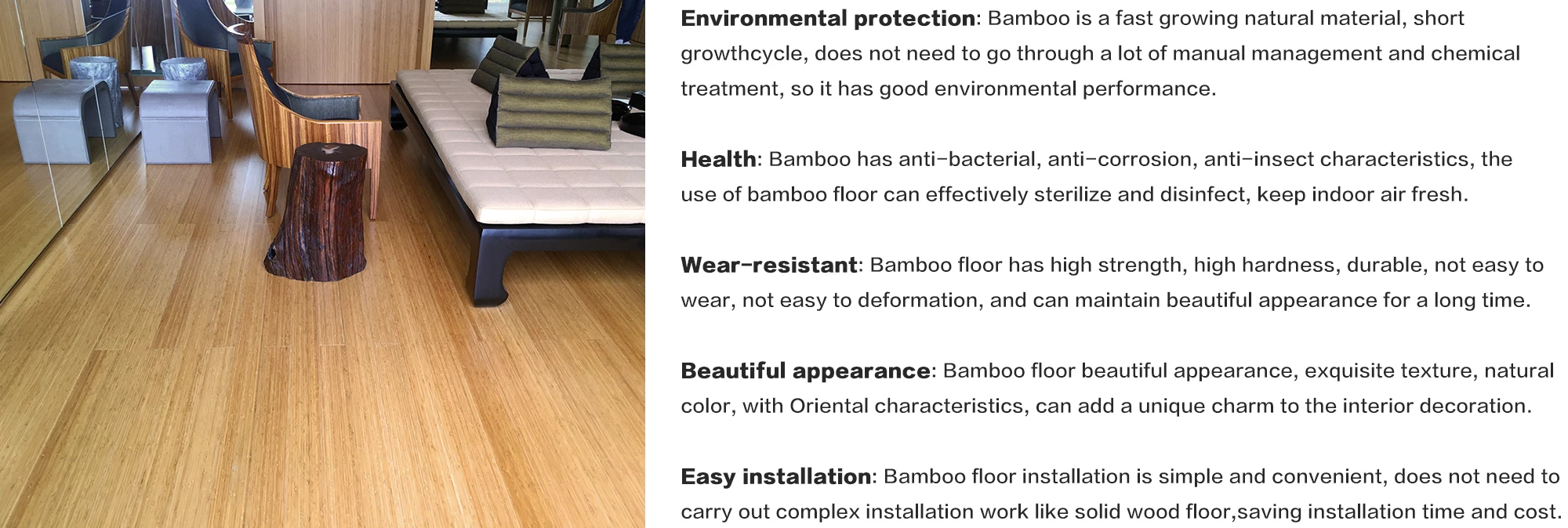 Bamboo Wood Interlocking Flooring - Waterproof Carbon Bamboo Parquet ...
