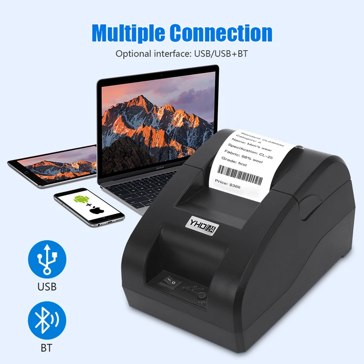 YHD-58C Mini Bill Ticket Printer - Desktop Thermal Receipt Printer