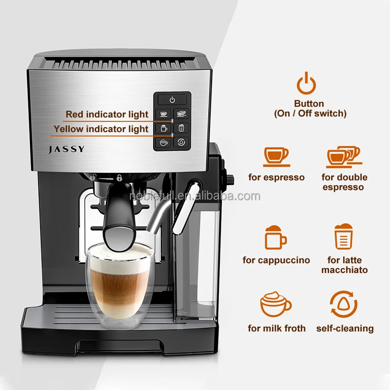19 Bar High Pressure Espresso Coffee Maker Automatic Household Espresso ...