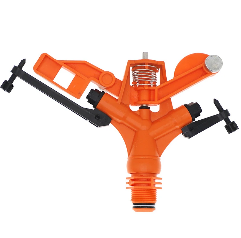 Garden Sprinklers Rotating Orange Rain Gun Sprinkler 3/4 Garden Lawn ...