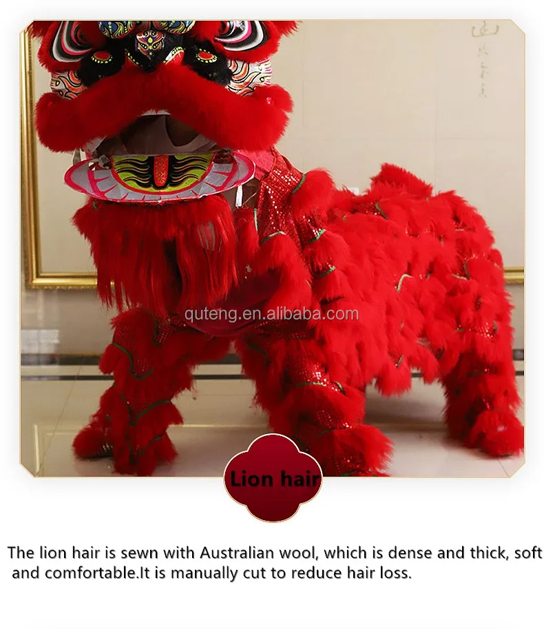 Quteng Lion Dance Head Costume Magician Costume For Kids New Year ...