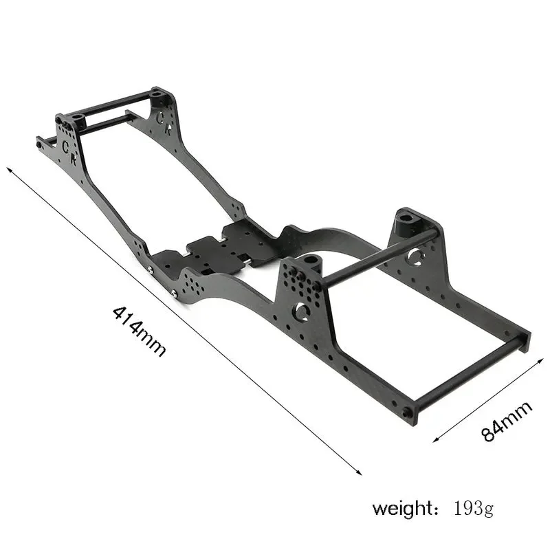 Carbon Fiber Chassis Frame W/aluminum Skidplate For 1/10 Axial Scx10 Ii Iii Capra 313mm ...