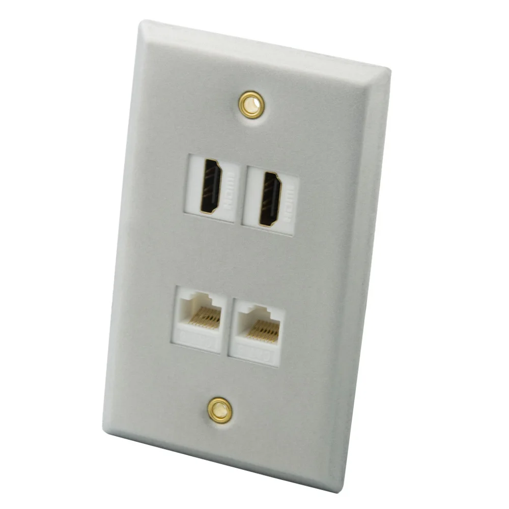 American 4 Ports Cat6 Rj45 Face Plate - Buy Direct Insertion Type,Four ...