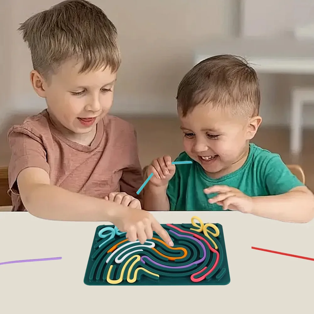 Silicone Sensory Activity Board for Autism & ADHD - Calming Fidget Toy ...