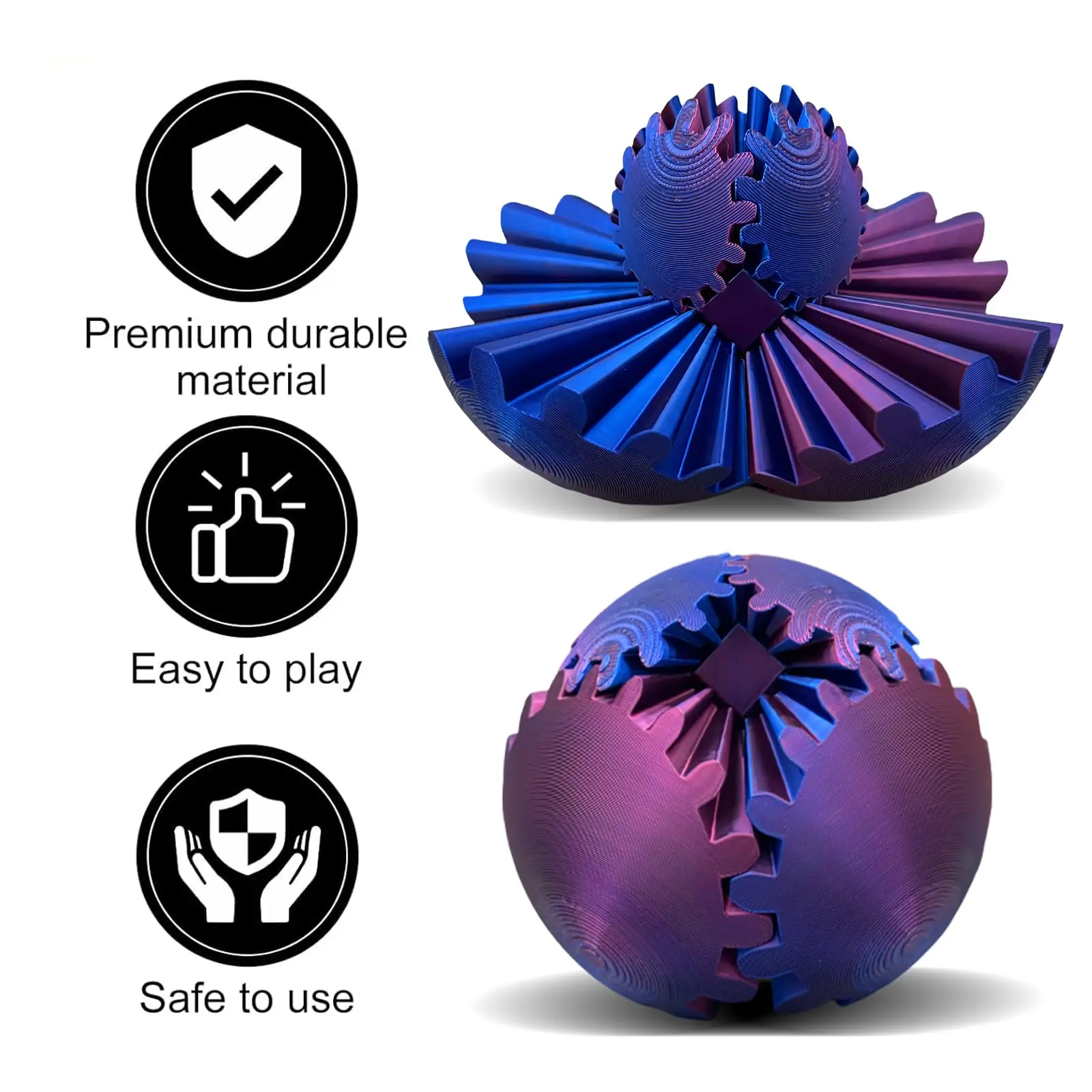 3D Printed Gear Ball - Stress Reducing Toy for All Ages