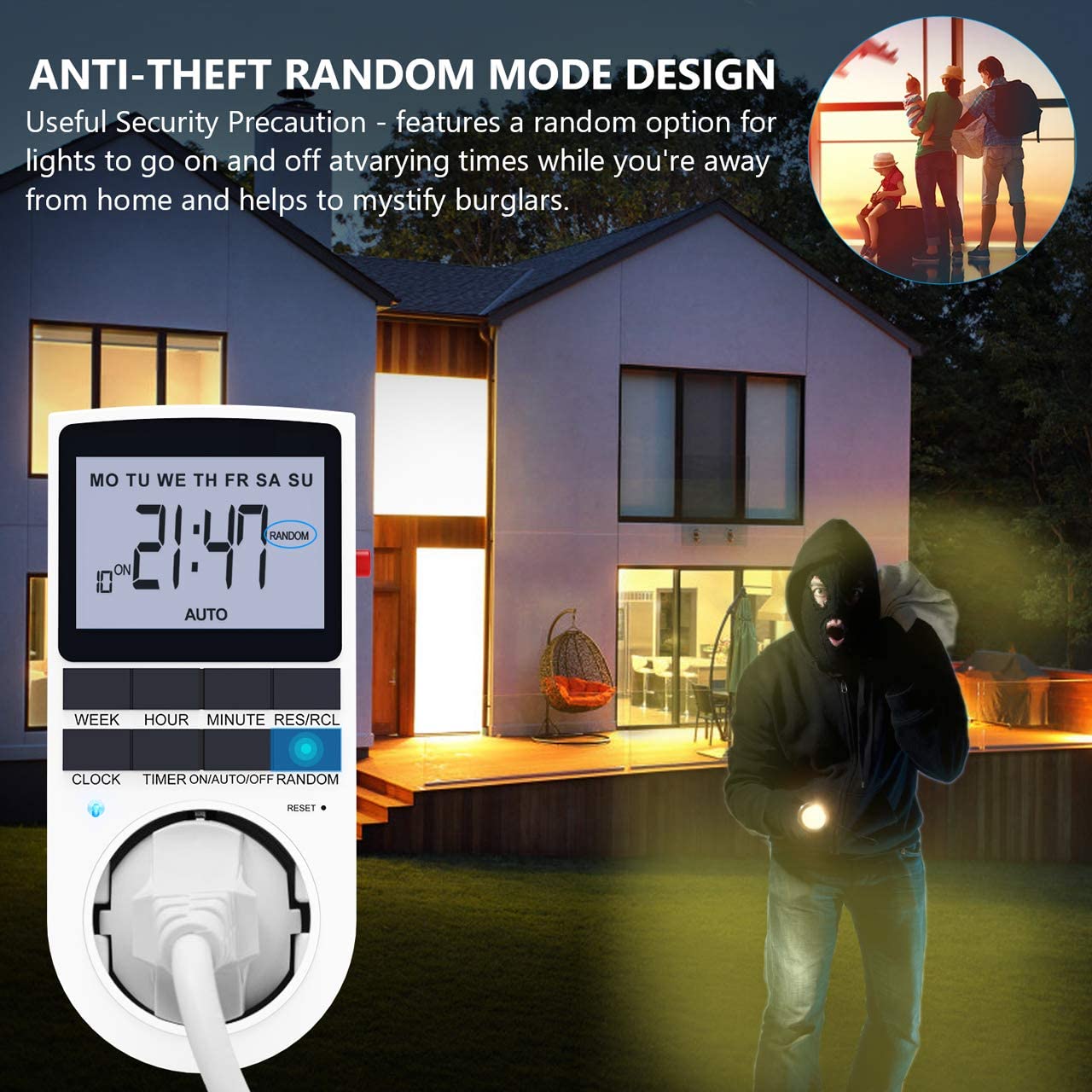 Smart Digital Light Timer Plug - Save Energy Efficiently