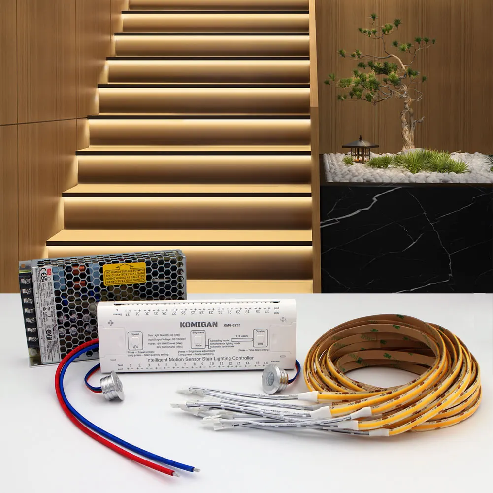 Led Staircase Lights With Sensor Motion Stairs Step Cob Flexible Led ...