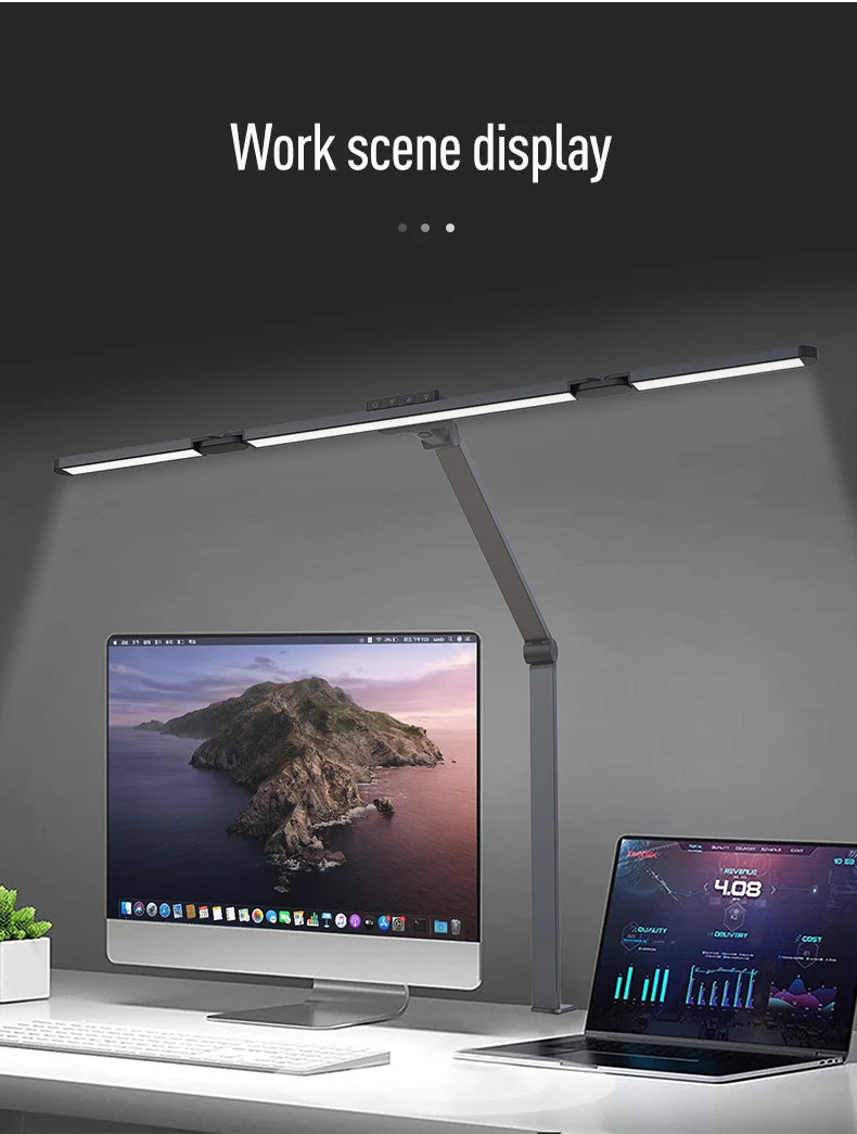 24W Office LED Lamp - Collapsible, Eye Protection Desk Light