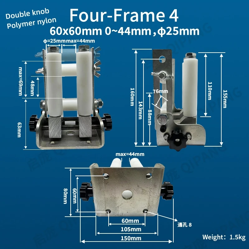 Qp40 Cable Roller Guide Rolling Ring Linear Drives Guide Rolls 0-65mm ...