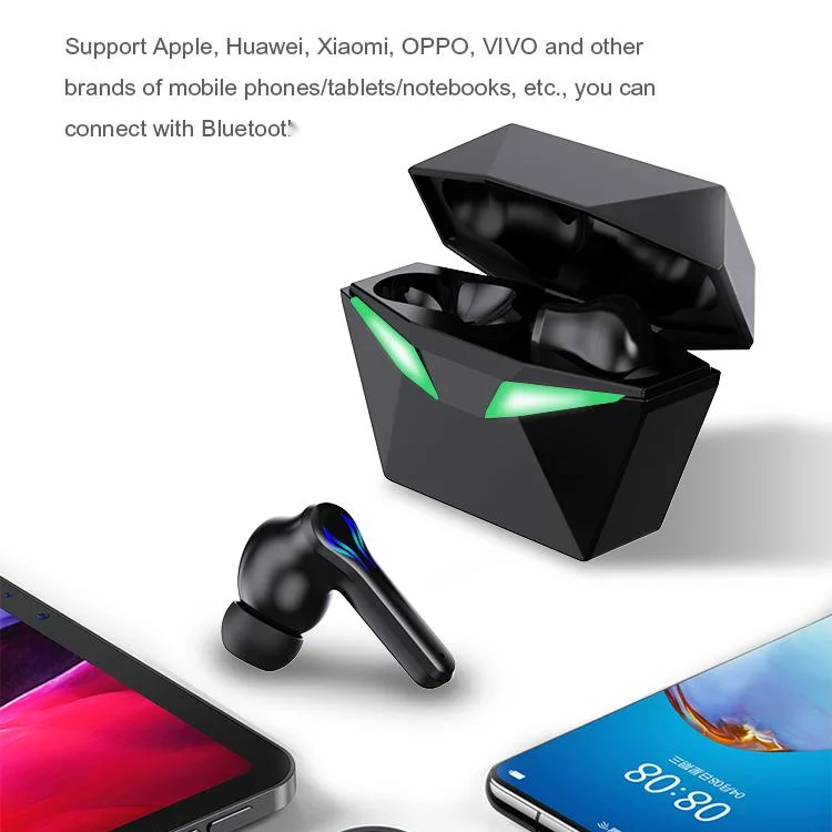 Gaming TWS Earbuds - True Wireless Stereo with LED Lights