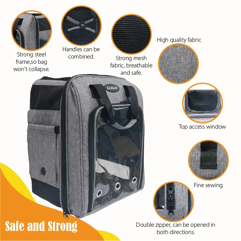 Luxury Designer Foldable Breathable Cat Dog Pet Carriers Bags Travel ...