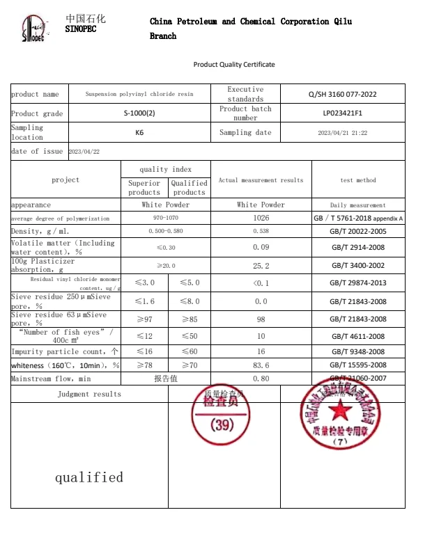 Sinopec Suspension Method Pvc S1000 Resin Pipes Raw Material Pvc Virgin ...