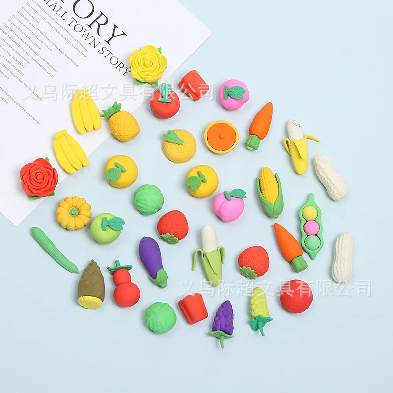 Cute Cartoon Fruit Erasers - Perfect Children's Gifts