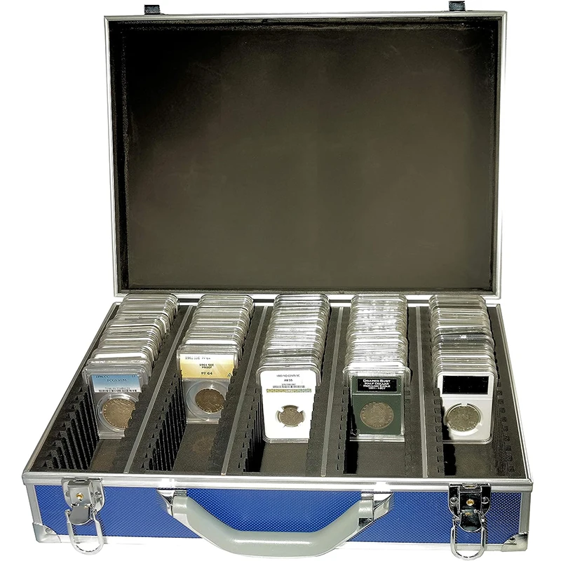 Coin Slab Storage Case With Eva Slot Storage Display Aluminum Case ...