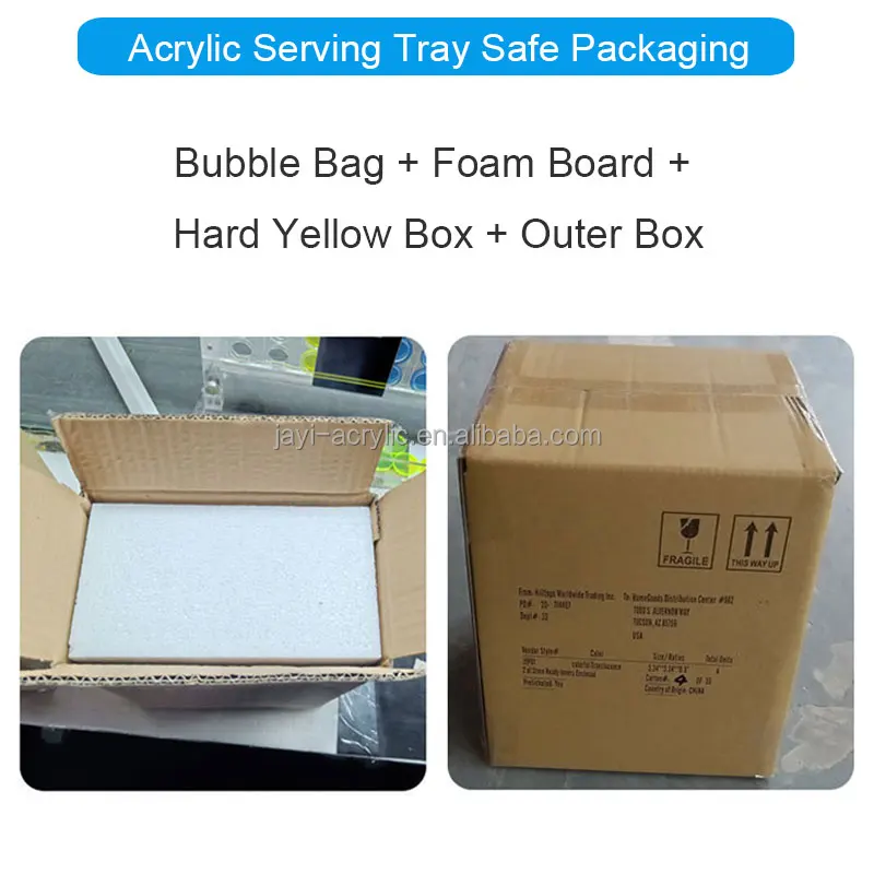 Jayi Wholesale Custom Clear Lucite Perspex Handled Serving Tray ...