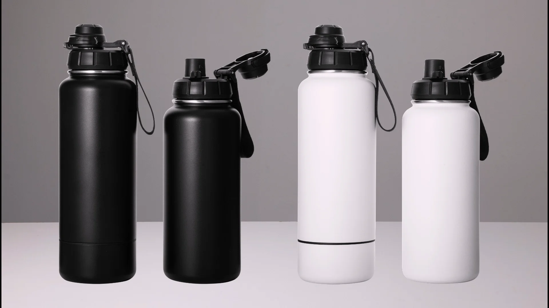 Multi-functional 40oz Double Wall Stainless Steel Water Bottle 2-in-1 ...