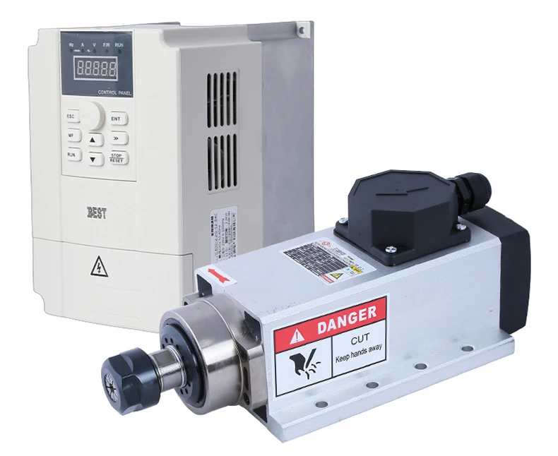 2.2 Cnc High-speed Spindle Motor 2.2kw Inverter Er20 24000rpm Air ...
