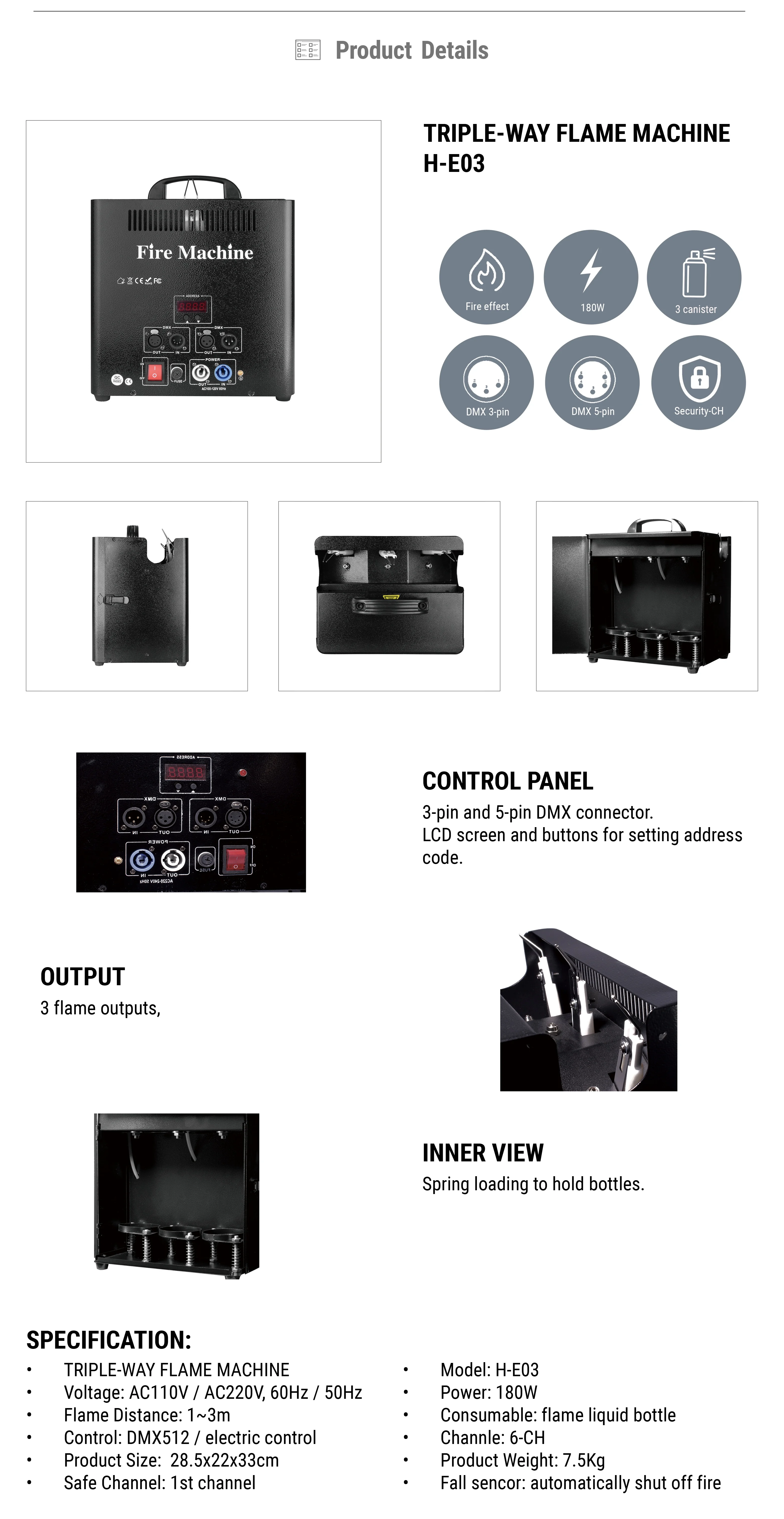 Triple-way Flame Thrower - Elevate Your Events with MOKA SFX