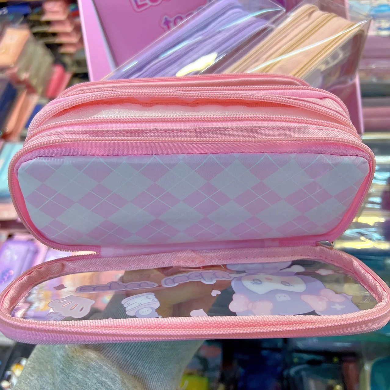 Kuromi Pencil Case Students Cartoon Cute Pen Box Kids Large Capacity ...