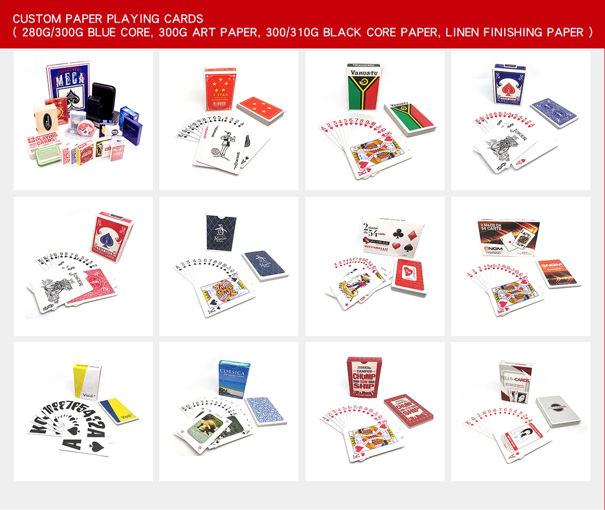 Custom Playing Cards Set With Storage Packaging Box Case Wholesale ...