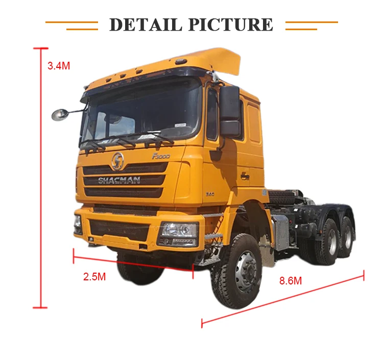 High Quality Shacman F3000 6*4 Euro2 Truck Head 430hp 20ton Powerful ...