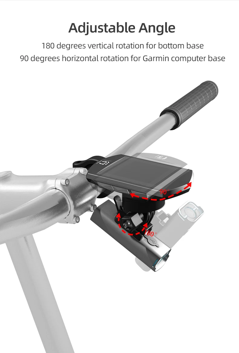 Gaciron Adjustable Angle Bicycle Computer Holder - MTB Road Bike Mount