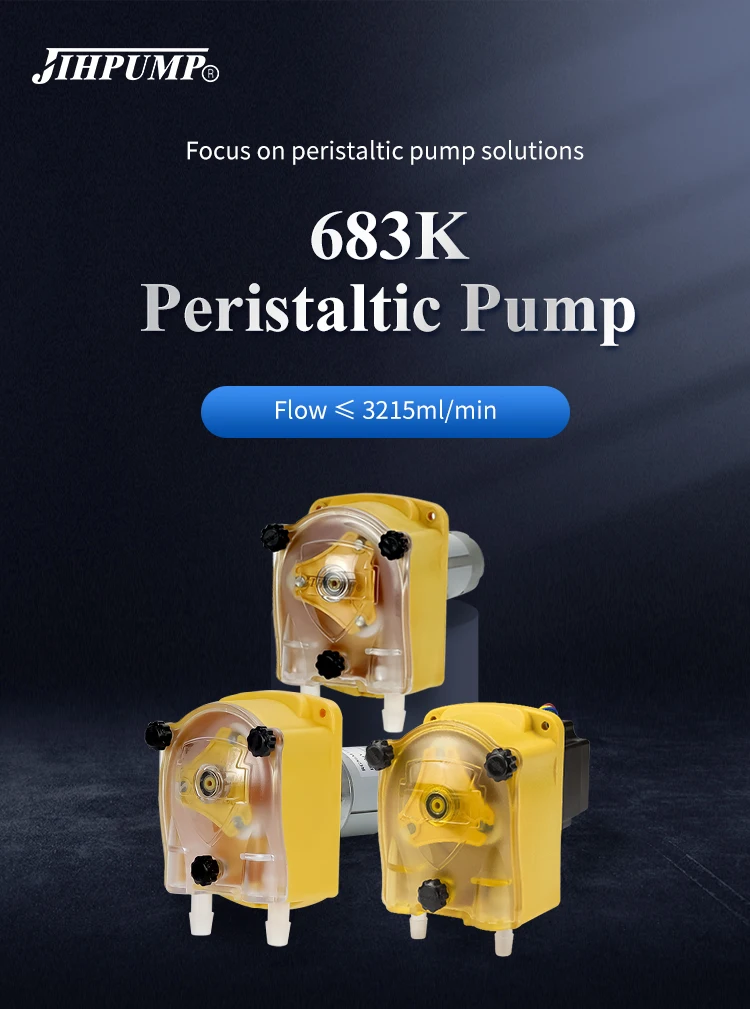 JIHPUMP DC 24V 3L Stepper Motor Peristaltic Pump for Beverages